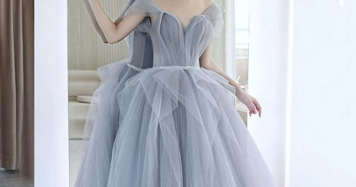 Elegant Grey Formal Dresses Silver-gray Evening Gowns Online - VQ