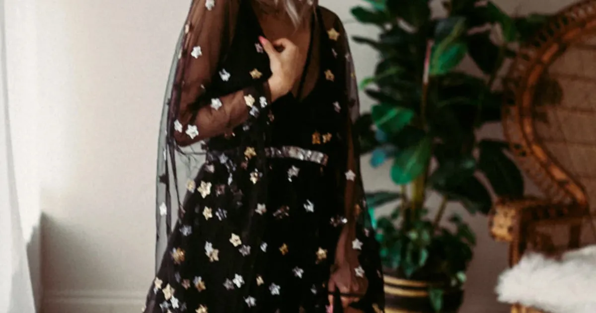 Star Pattern Formal Dresses Starry Evening Prom Gowns - VQ