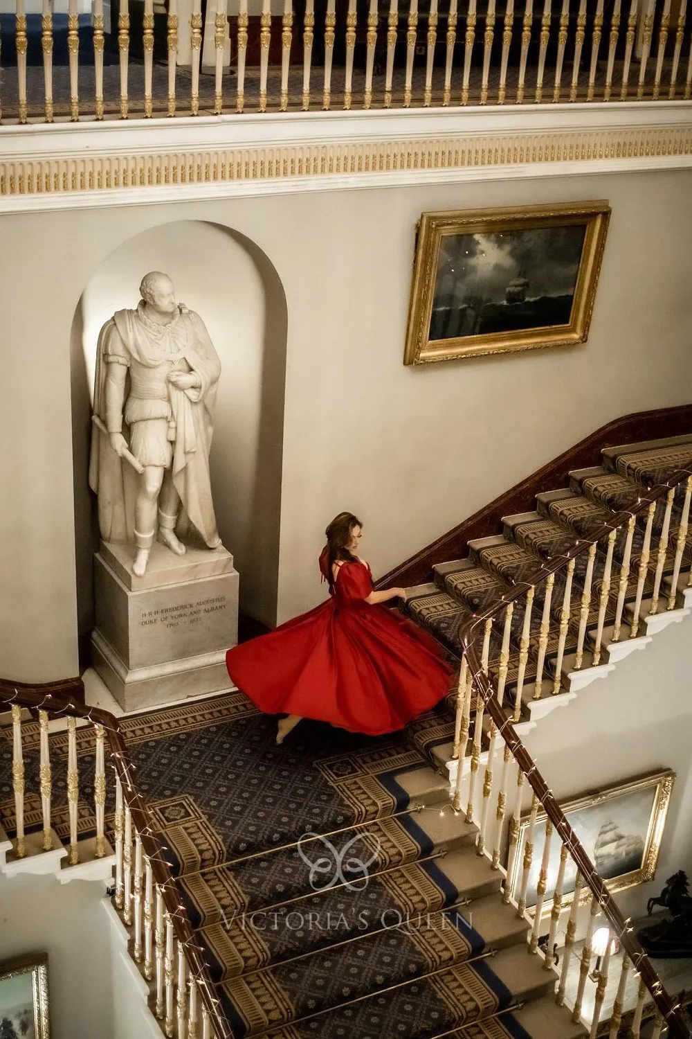 Ruby Red Satin Short Sleeves Slit Christmas Party Dress - VQ