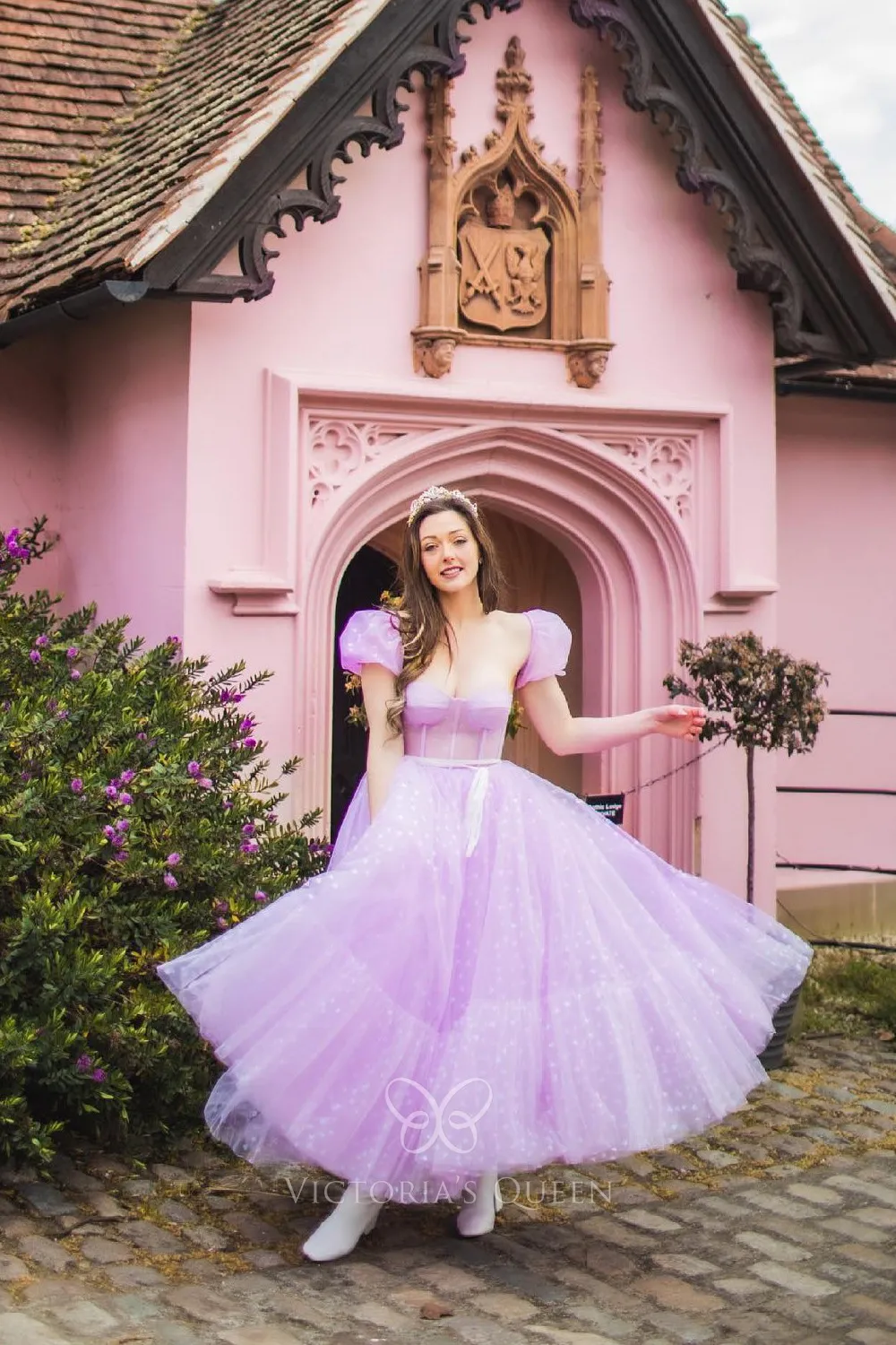 Dream Starry Lilac Tulle Sweetheart Party Wear Dress - VQ